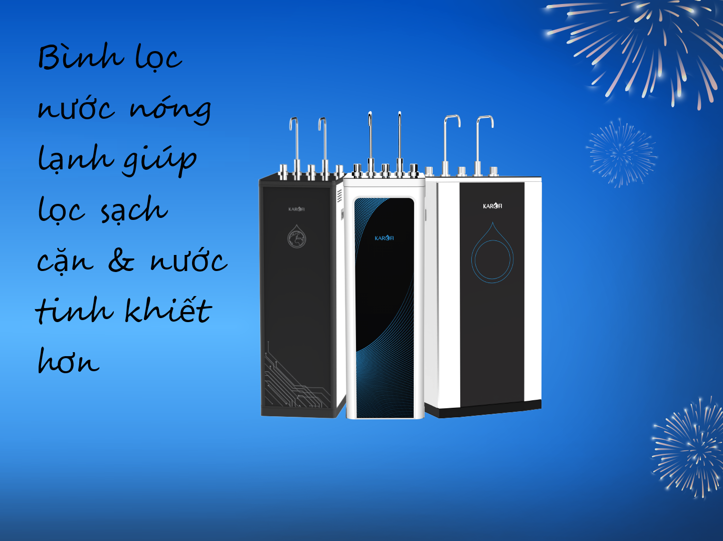 Bình lọc nước nóng lạnh giúp lọc sạch cặn & nước tinh khiết hơn